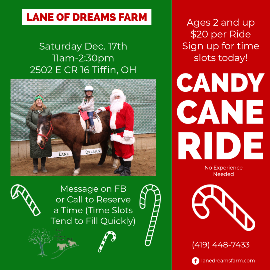 Candy Cane Ride December 17th – Lane of Dreams Farm